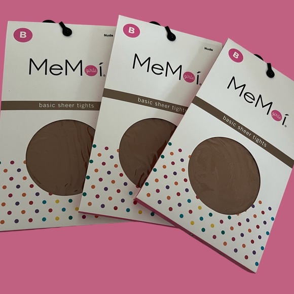 MeMoi Girls | Accessories | Memoi Girls Basic Sheer Tights Nude Brand New Sz B Three Pair | Poshmark